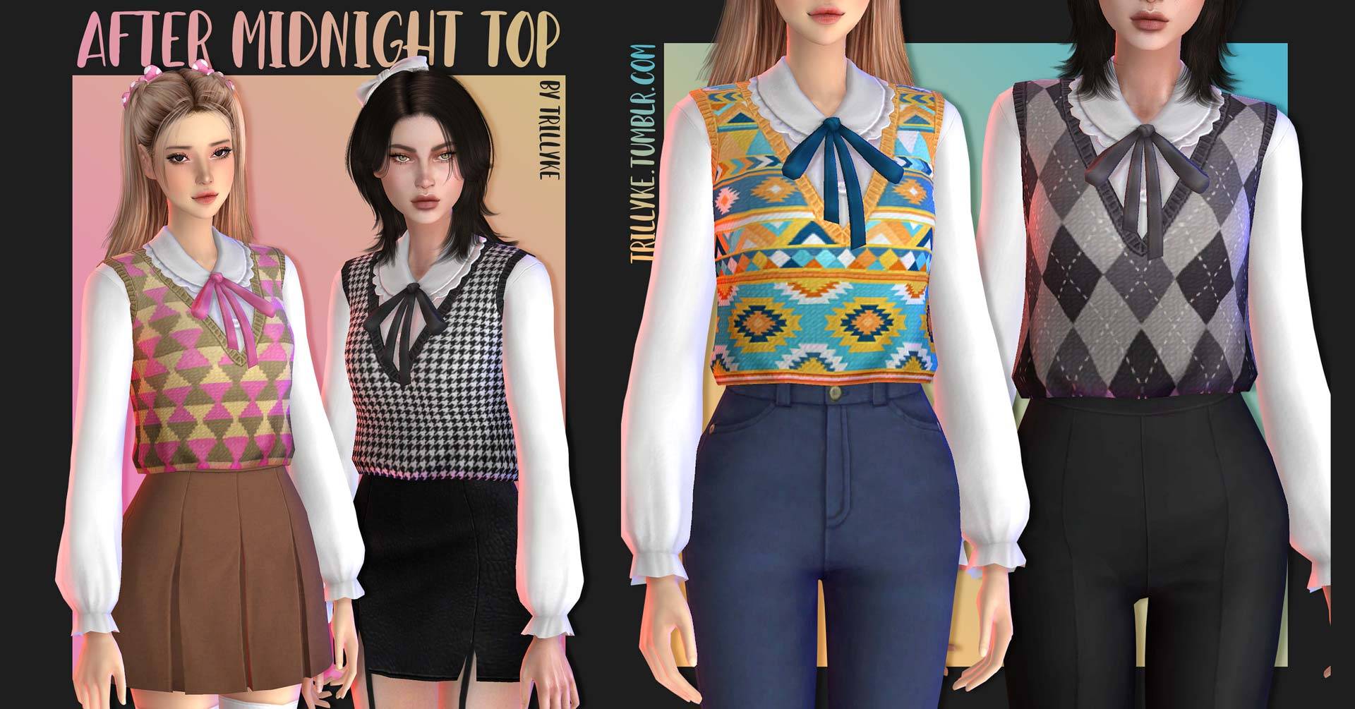 The Sims 4 CC –After Midnight Top - Simscolony