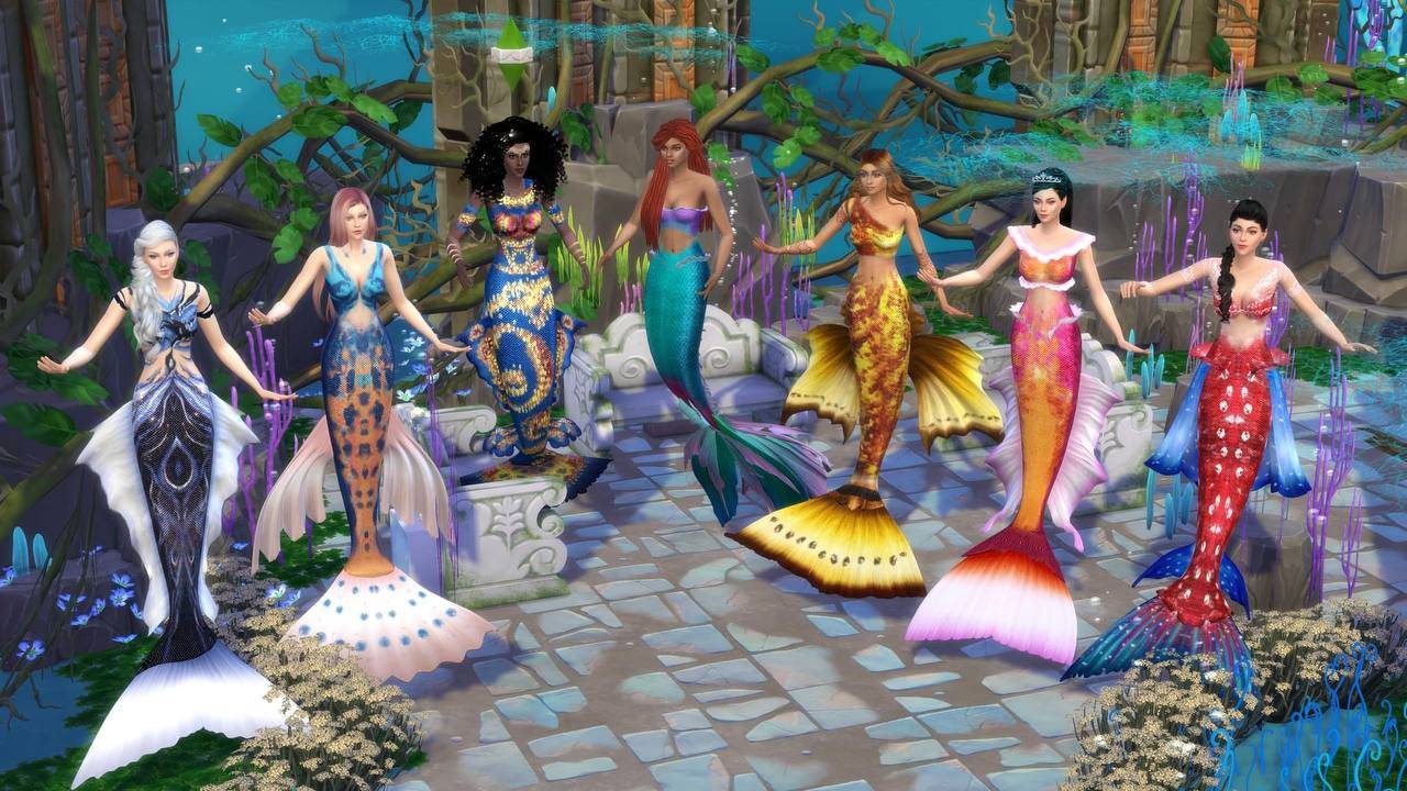 The sims 4 CC หางเงือก the little mermaid live action เหมือนแป๊ะราวกับ ...