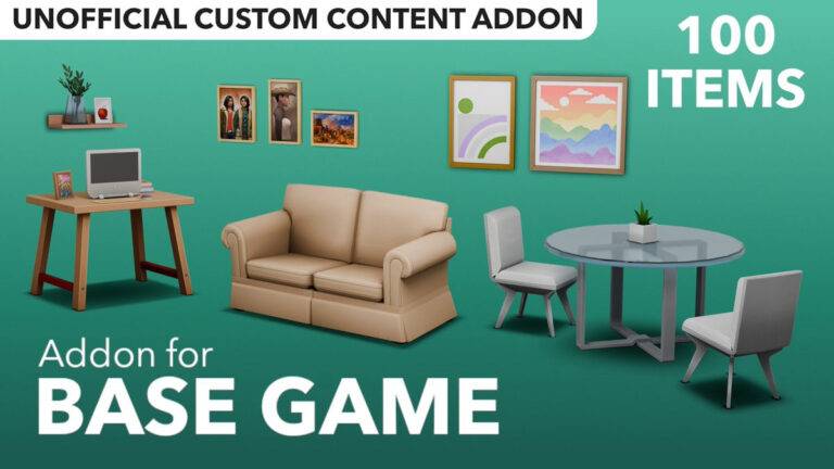 The Sims 4 CC - 100 furniture Base Game Addon by IllogicalSimmer ...
