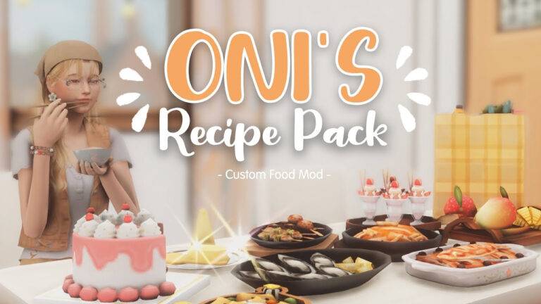 The Sims 4 Mod - Oni's Recipe Pack Custom Food Mod - Simscolony