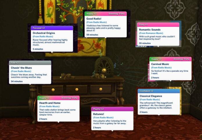 The Sims 4 Mod - Mood emotion Music By BosseladyTV - Simscolony