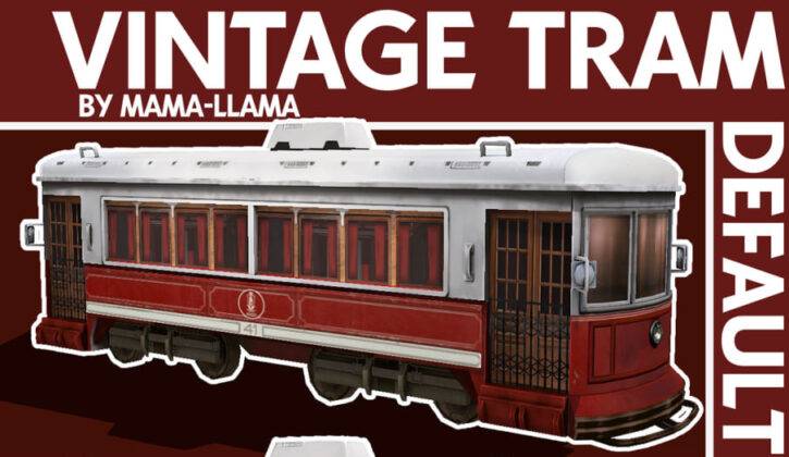 The Sims 4 Mod - Vintage tram By Mama-Llama - Simscolony