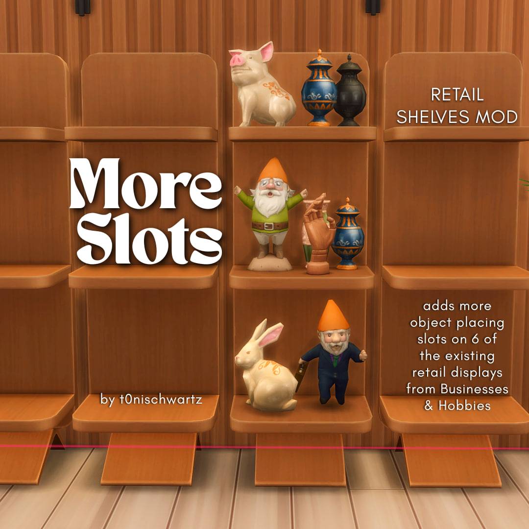 The Sims 4 Mod - More Slots : Retail Shelves Override By t0nischwartz ...
